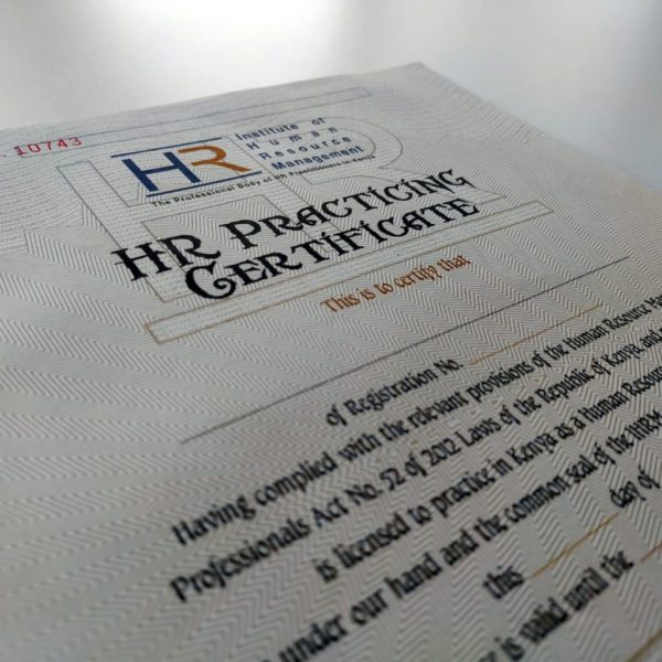 Practicing Certificate - IHRM